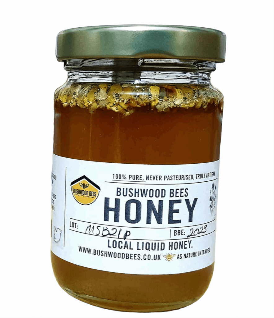 Raw Local Honey with local pollen 4oz - Bushwood Bees - Local honey & Gifts